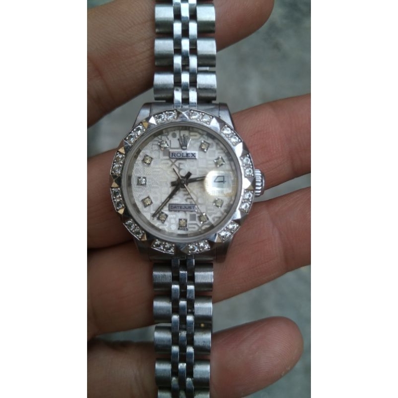Jual jam r0l3x cewek swiss eta otomatic second bekas | Shopee Indonesia