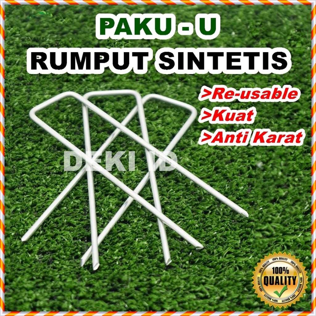 Jual Paku U Rumput Sintetis Weedmat Staples Galvanis Anti karat Terpal ...