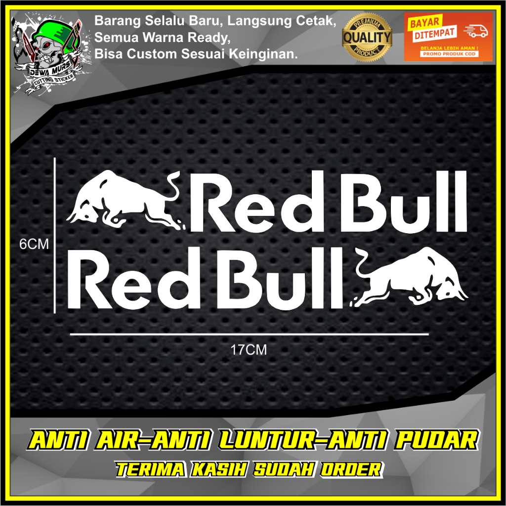 Jual Cutting Sticker REDBULL Kanan Kiri Cocok Buat Motor & Mobil ...