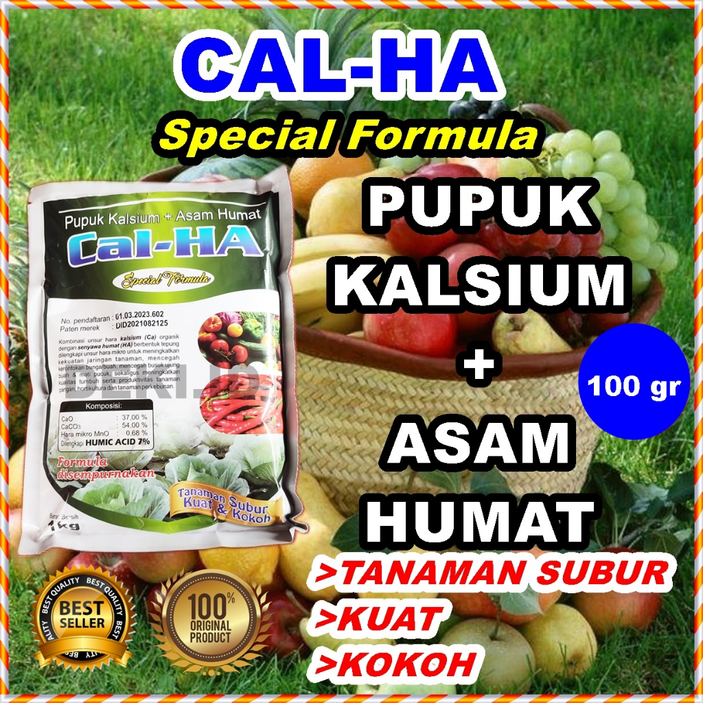 Jual Cal Ha 100 gr Repack Calha Pupuk Kalsium Plus Asam Humat Organik ...
