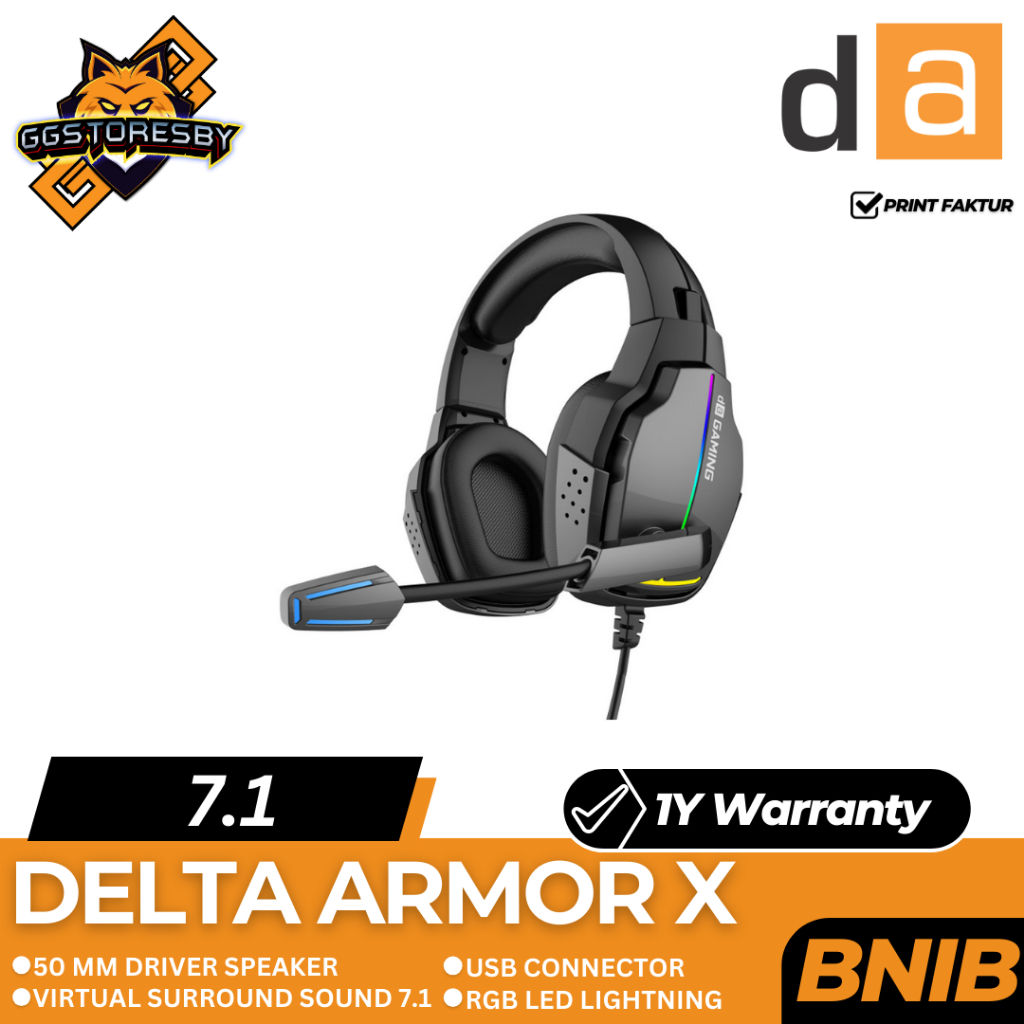 Jual DIGITAL ALLIANCE DELTA ARMOR X RGB Gaming Headset | Shopee Indonesia