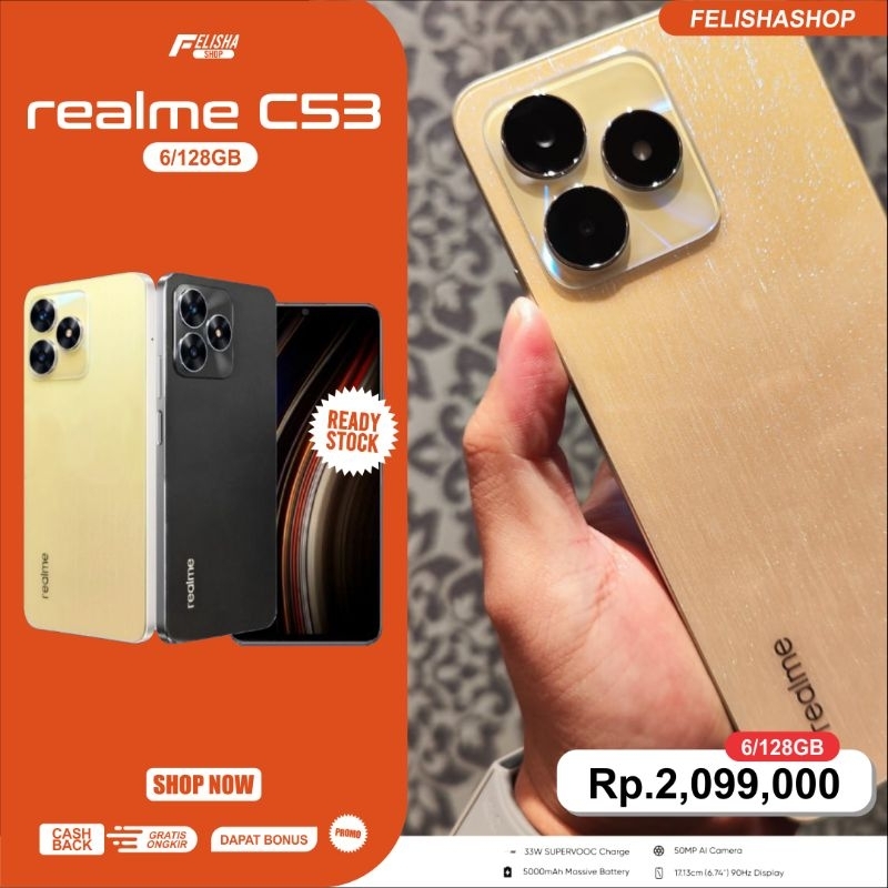 Jual HP REALME C53 RAM 6/128 GARANSI RESMI | Shopee Indonesia