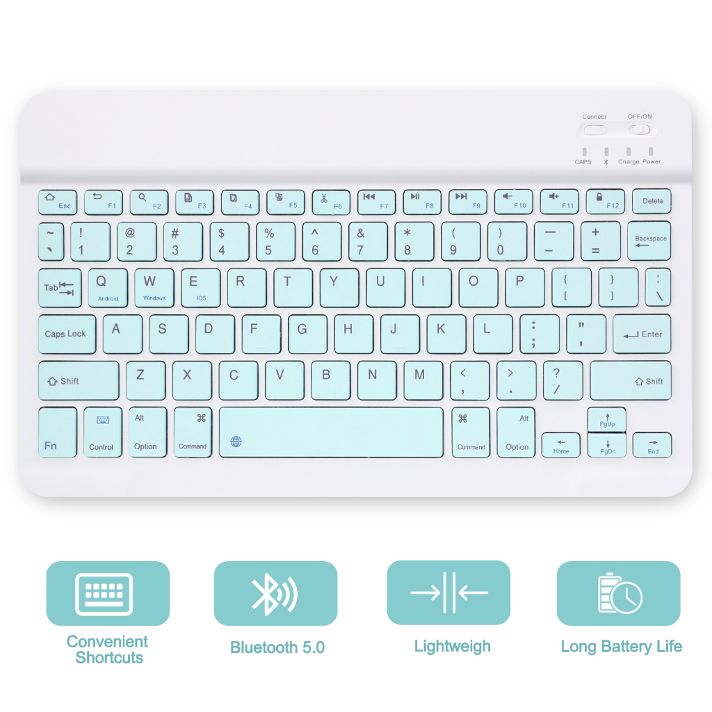 Jual Keysky 10 inch Mini Nirkabel Bluetooth Keyboard + Mouse Combo USB ...