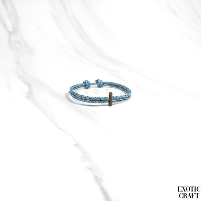 Jual Gelang couple huruf inisial nama logam bronze tali paracord gelang ...