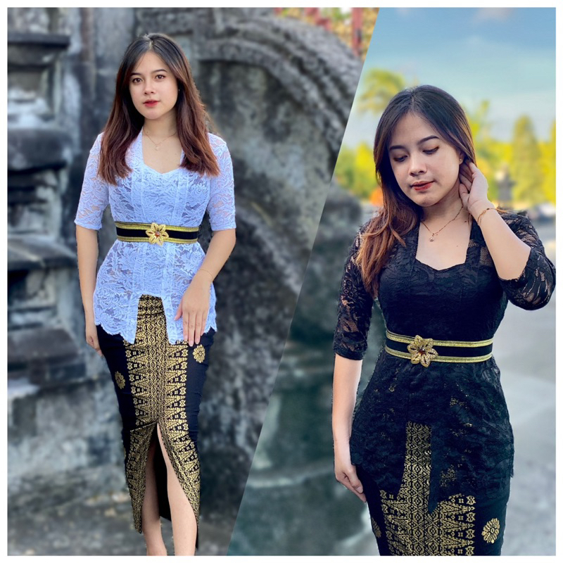 Jual SETELAN KEBAYA BROKAT SOFIA STYLE BALI ROK PRADA | Shopee Indonesia