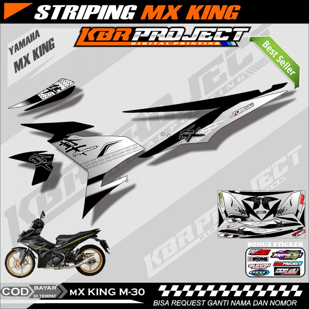 Jual (MX KING) STIKER STRIPING PREMIUM MOTOR KEREN LIS VARIASI MOTOR ...