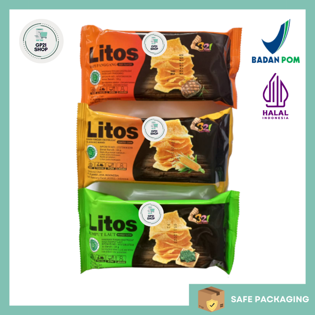 Jual [10 PCS] Litos Snack Camilan Makanan Ringan Keripik 1 Pack Rasa ...