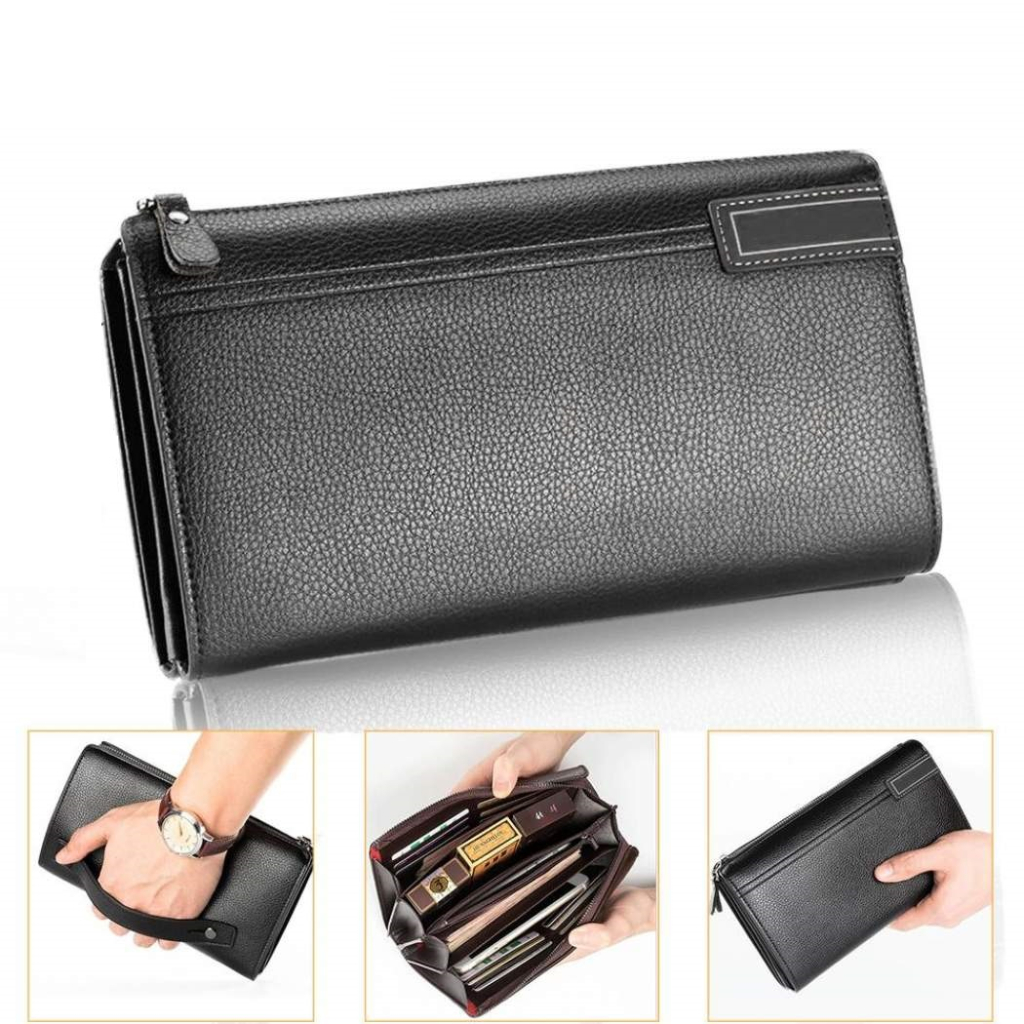 Jual Dompet Clutch Pria Dengan handle Premium Kulit PU Import Clutch ...