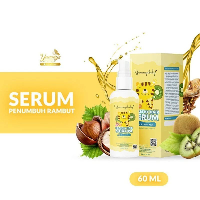Jual Yummys Baby Hair Serum 60ml - Penumbuh Rambut Bayi | Shopee Indonesia