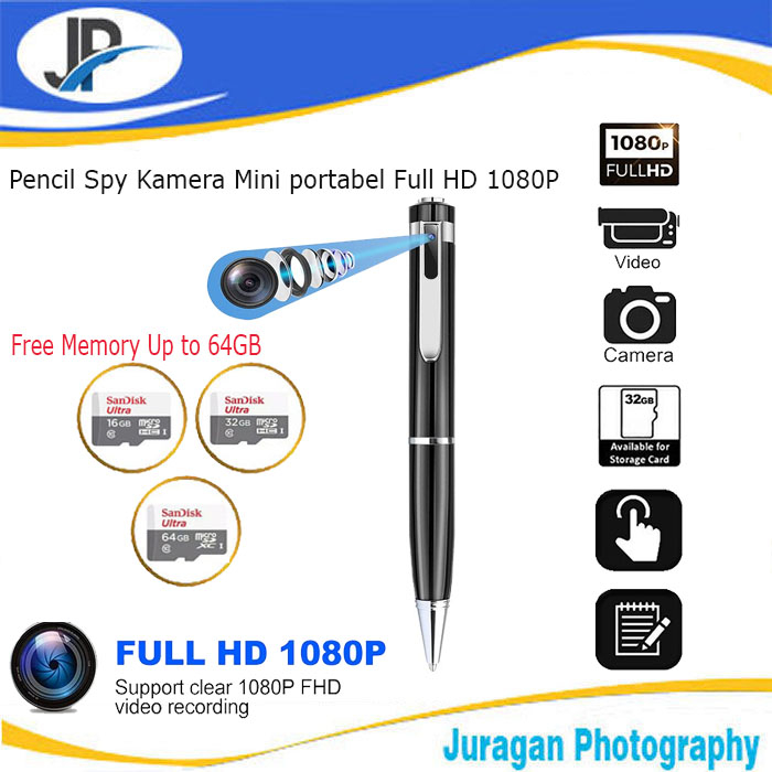 Jual Pencil Spy Camera / Kamera Mini portabel Full HD 1080P | Shopee ...