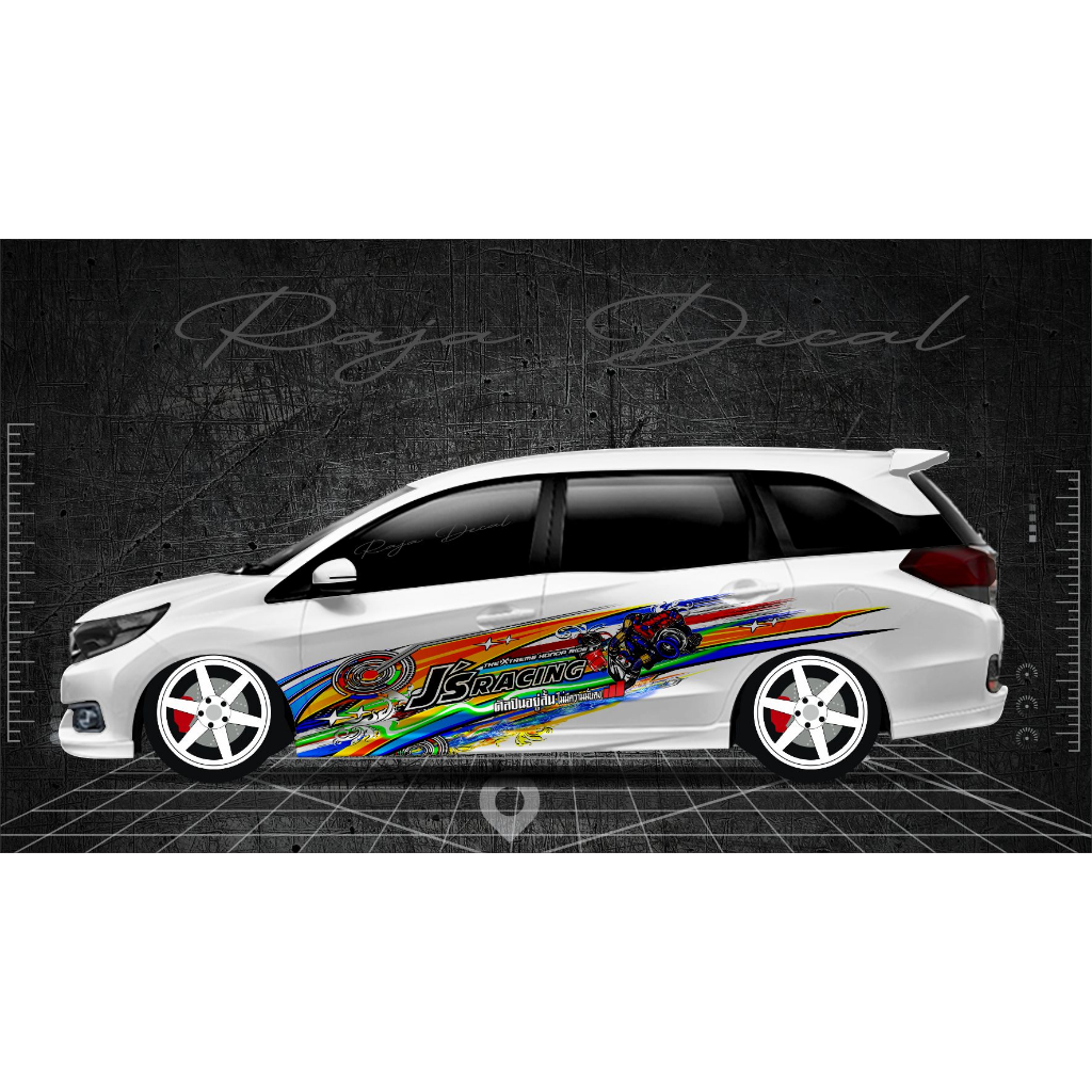 Jual Sticker Striping Variasi Mobil Honda Mobilio Disain Racing ...