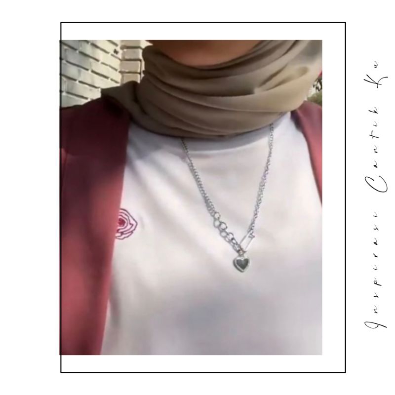 Jual Kalung Silver Bandul Love Necklace Premium Aksesoris Ootd Kalung ...