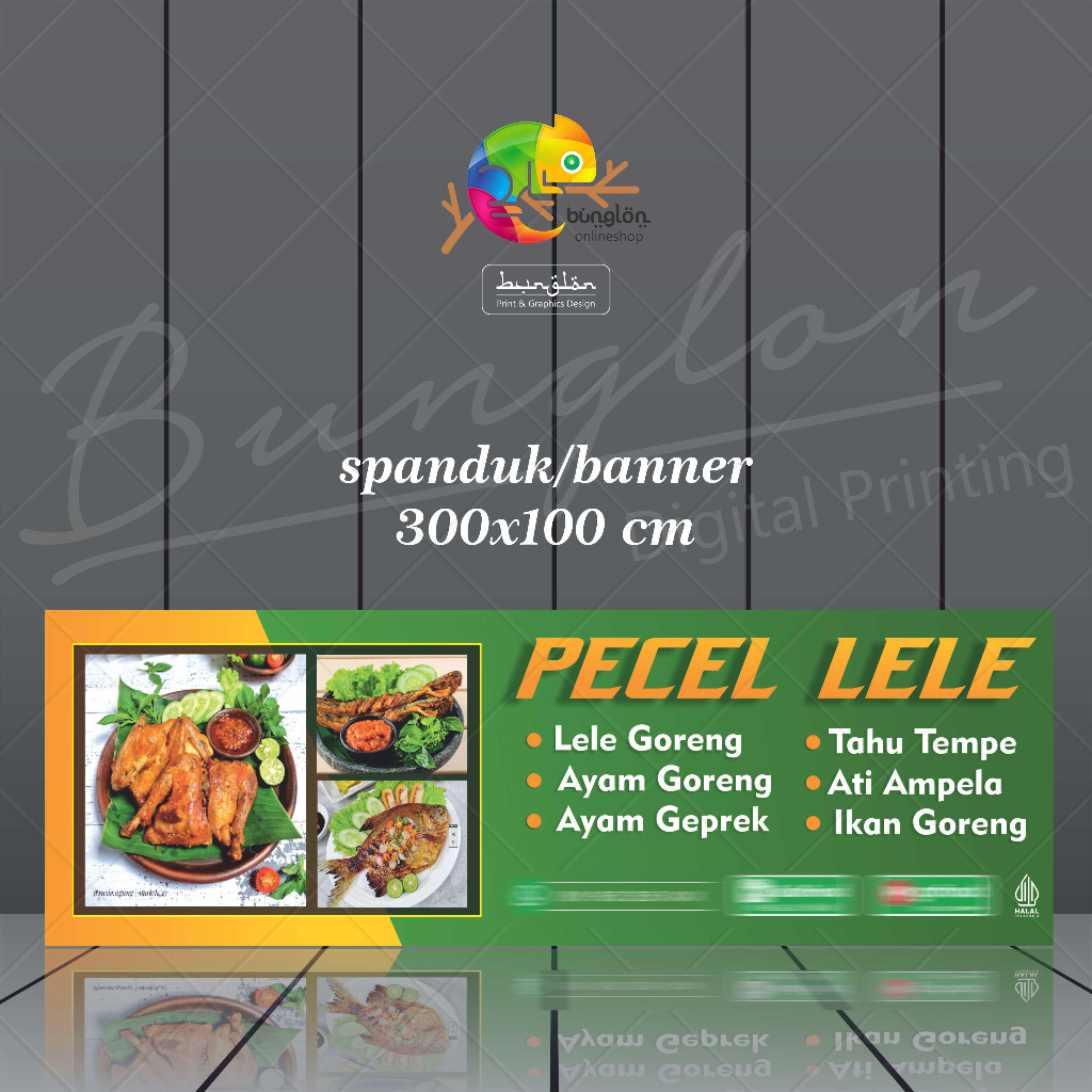 Jual Size 300x100 Cm Spanduk Banner Pecel Lele Custom Desain, Model F ...