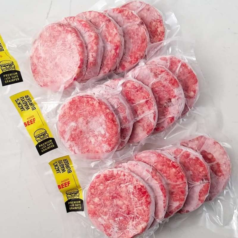 Jual Wagyu Beef Patty / Daging Burger Premium 100gr - 5pc | Shopee ...