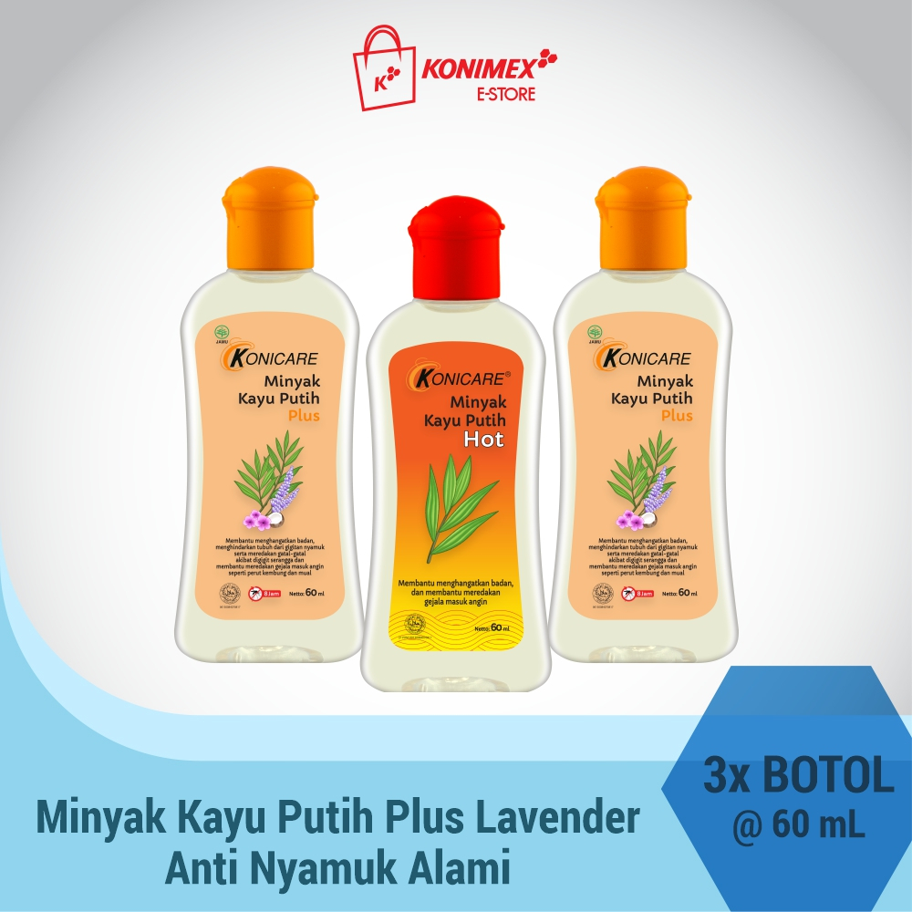Jual Konicare Paket Minyak Kayu Putih Plus 60 ml + Hot 60 ml (Triple ...