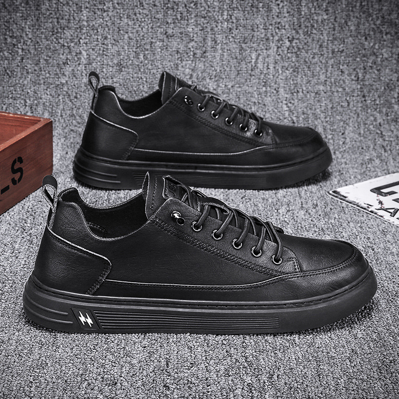 Jual Sepatu sneakers model kulit terbaru VERIO BR-567 sepatu hitam ...