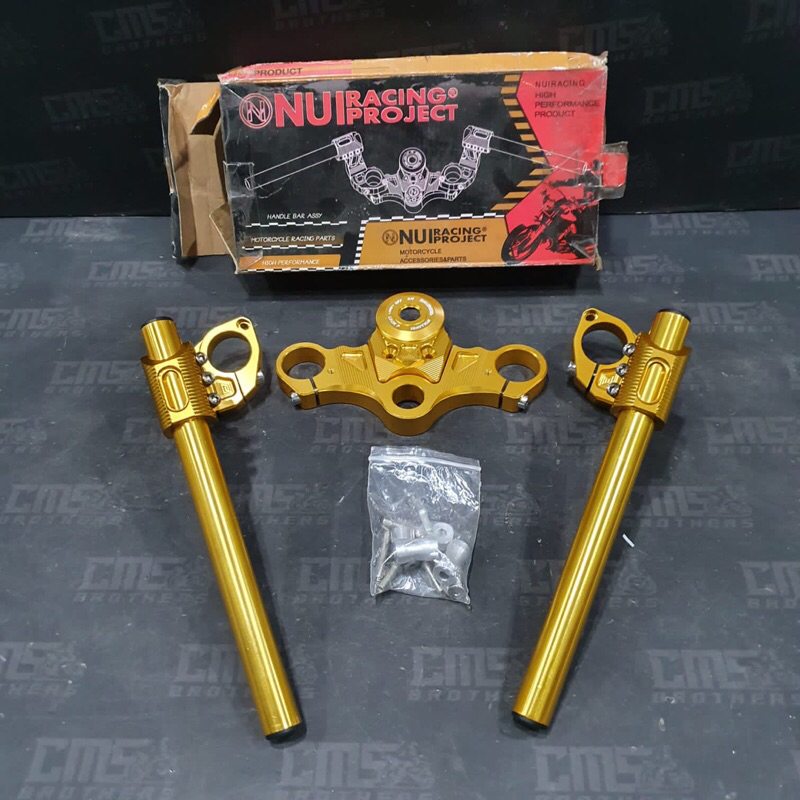 Jual Stang Jepit Clip On NUI Racing Project Yamaha Vixion Old Gold ...