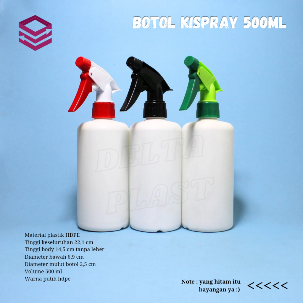 Jual Botol spray 500ml hdpe putih / Botol kispray / Big trigger new | Shopee Indonesia