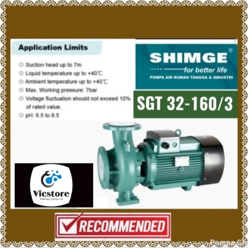 Jual Pompa centrifugal Shimge 4hp sgt 32-160/3 transfer horizontal 380v | Shopee Indonesia