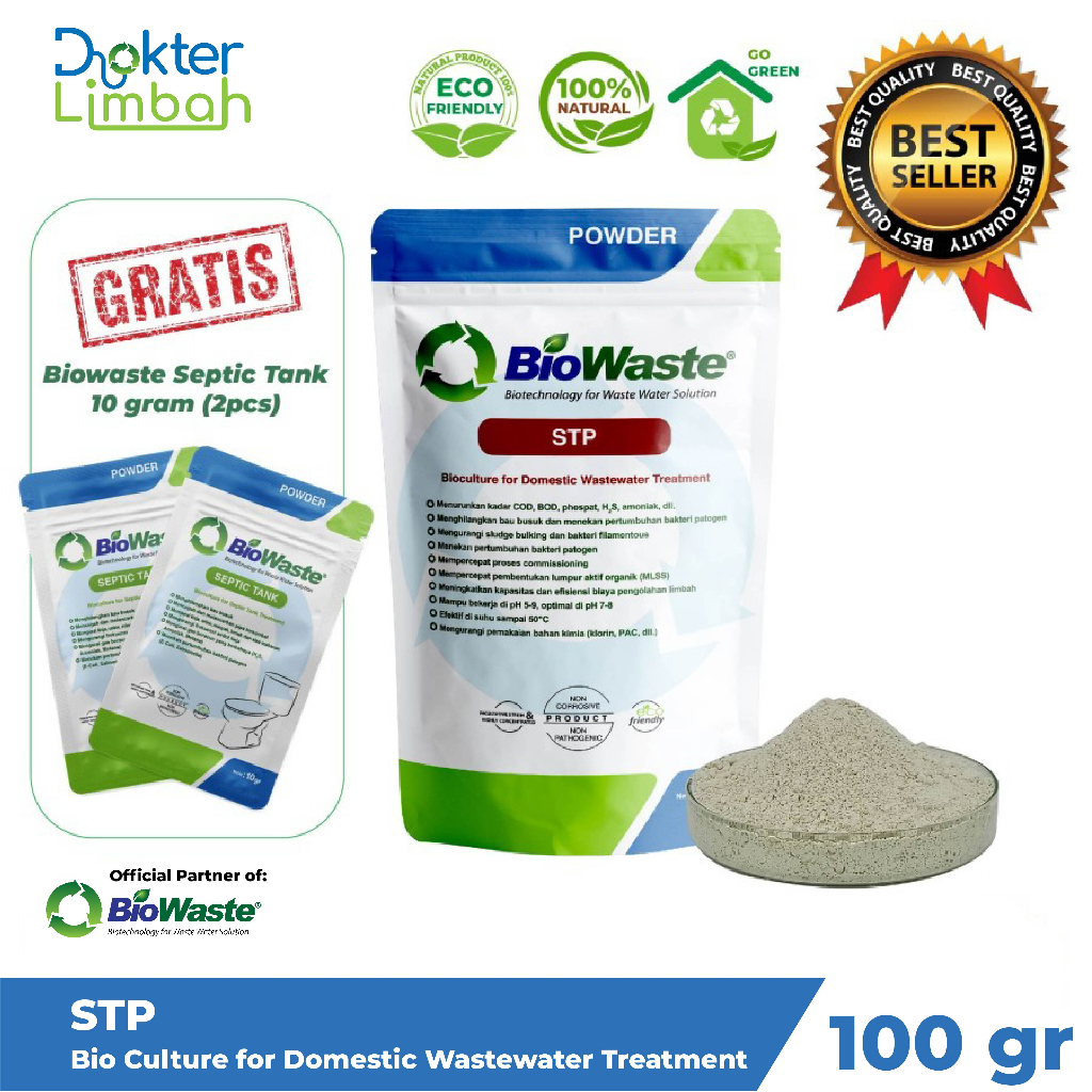 Jual BioWaste STP bakteri pengurai limbah domestik 100gr | Shopee Indonesia