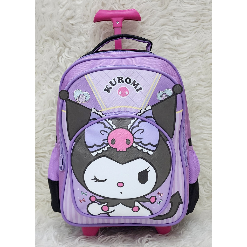 Jual Tas Sekolah Cewek TK SD Playgroup Sanrio Kuromi Ungu Trolley Bag | Shopee Indonesia