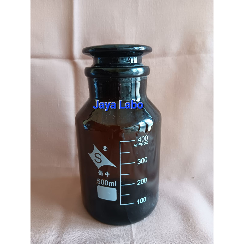 Jual RRC REAGENT BOTTLE Vol. 500 ml Coklat / Botol Reagen Wide Mouth | Shopee Indonesia
