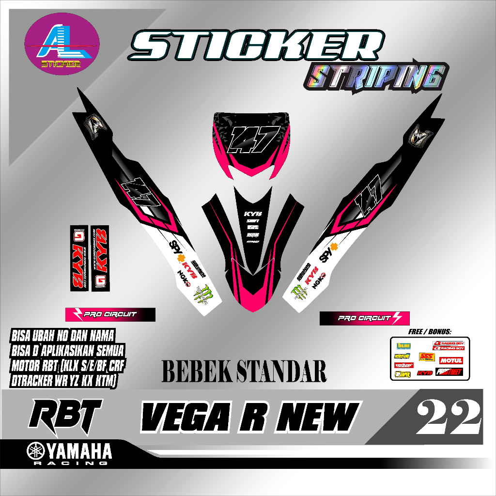 Jual COD Sticker SETRIPING scotletl semi fullbody RBT VEGA R NEW rbt ...