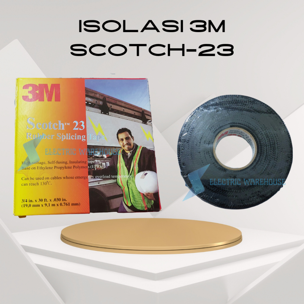 Jual ISOLASI LISTRIK 3M SCOTCH 23 / RUBBER SPLICING TAPE | Shopee Indonesia