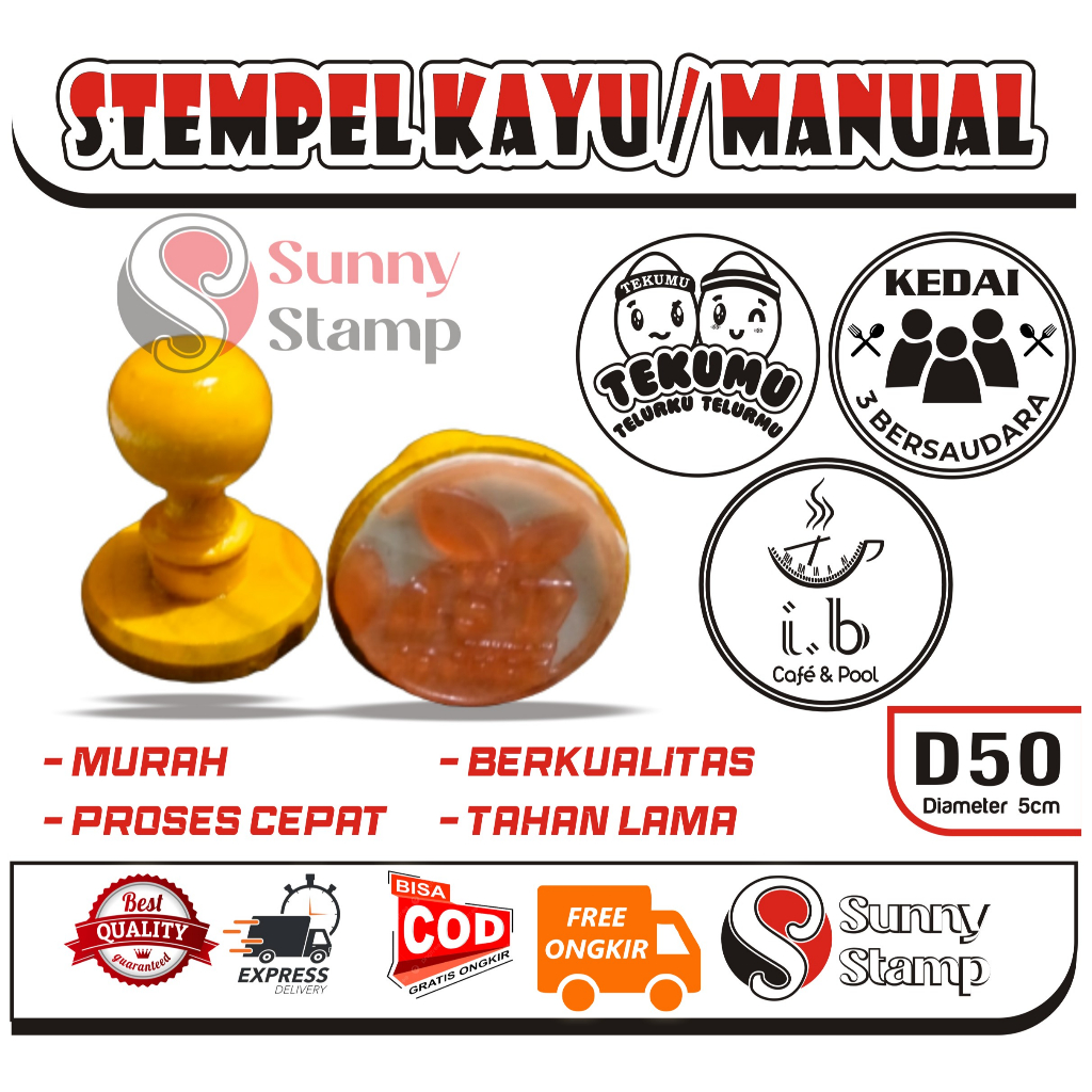 Jual Cetak Stempel Manual Runaflek Nylo Gagang Kayu | Shopee Indonesia
