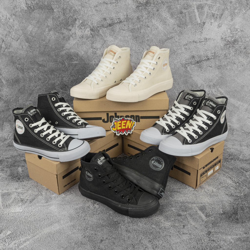 Jual Johnson | Sepatu Johnson Basic High Original Hitam / Milky ...