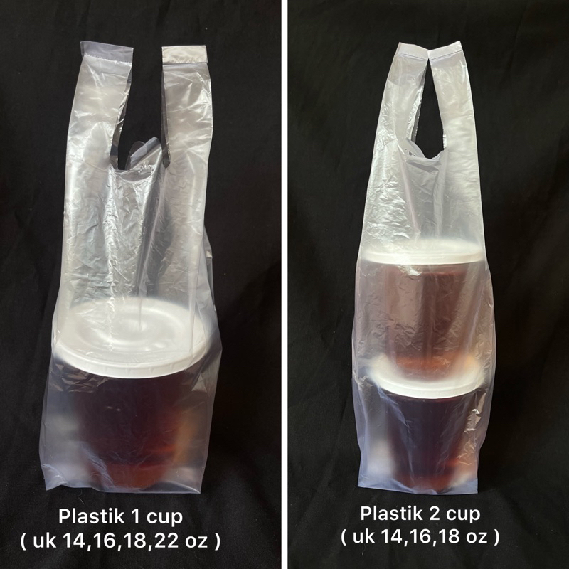 Jual KANTONG GELAS PLASTIK UKURAN 1 CUP DAN 2 CUP | Shopee Indonesia