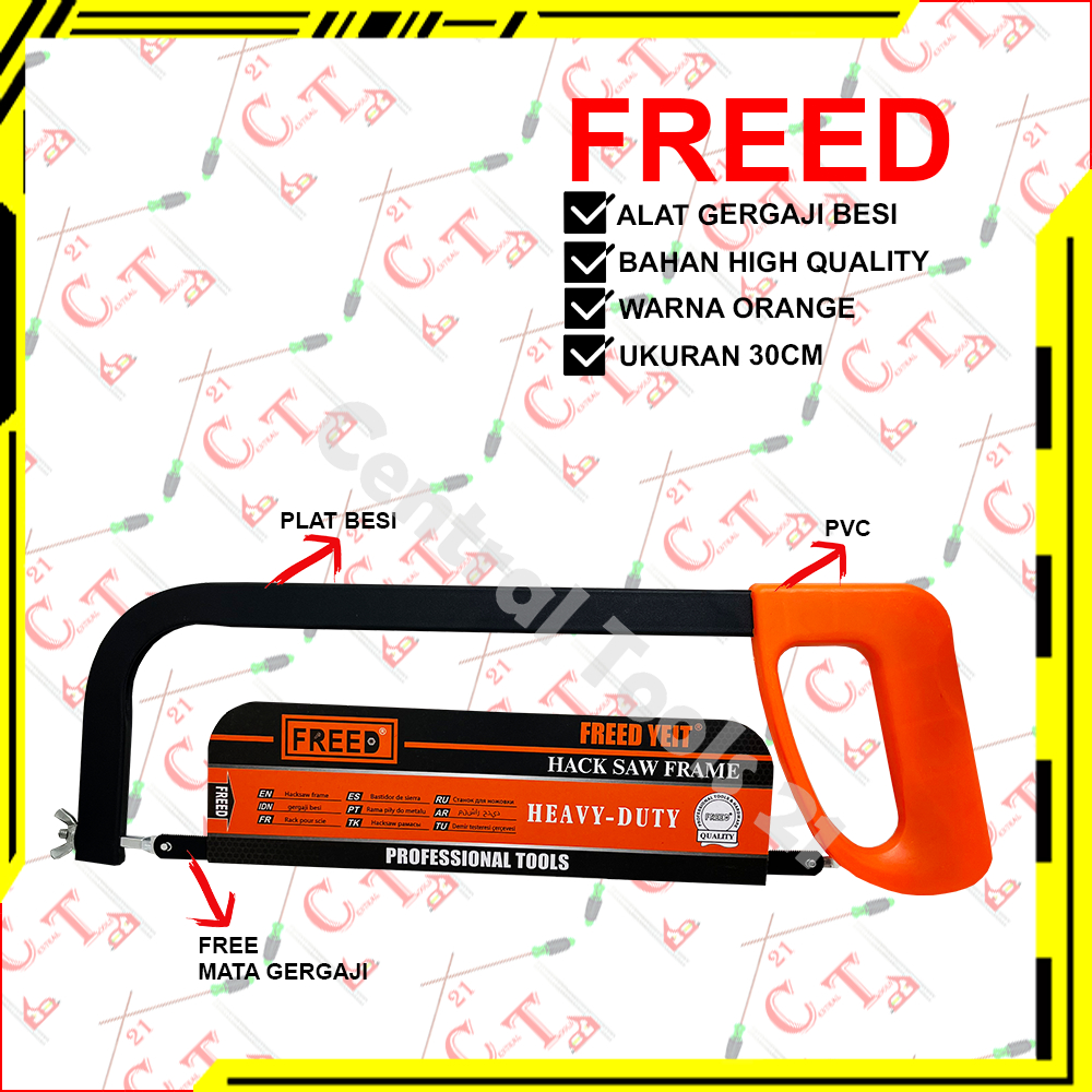 Jual Gagang Gergaji Besi 12 Inch Freed Alat Pemotong Besi Hacksaw ...