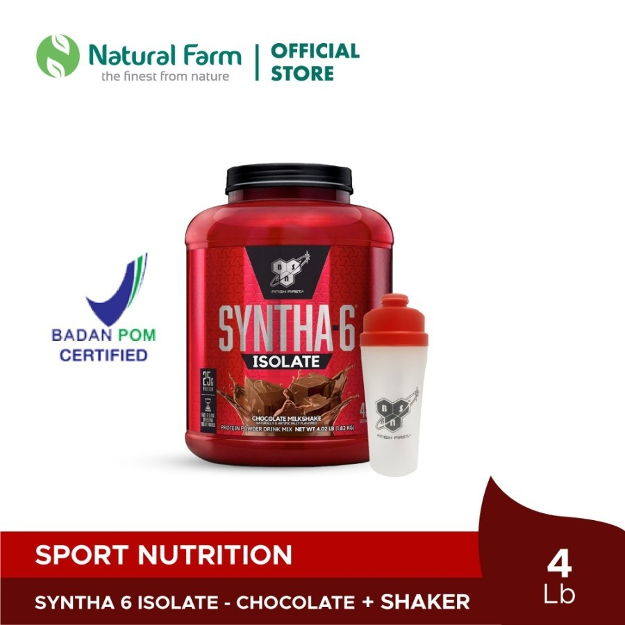 Jual BSN Syntha 6 Isolate Protein Powder 4.02 Lb Free Shaker | Shopee ...