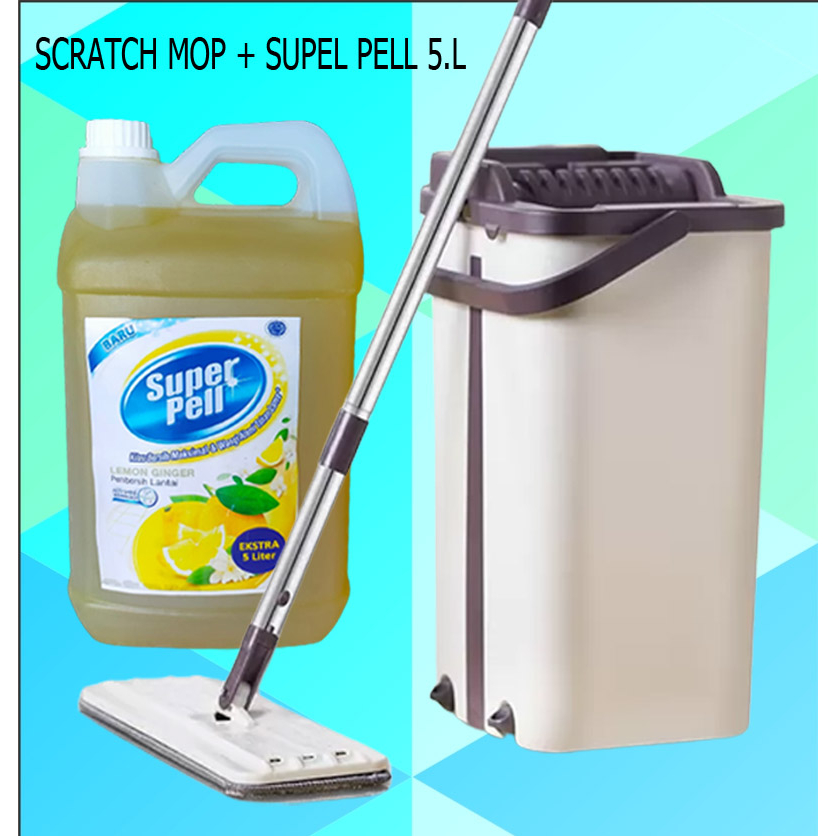 Jual Paket Alat Kebersihan 2in1 Super Mop Bolde Plus Wipol Pembersih ...