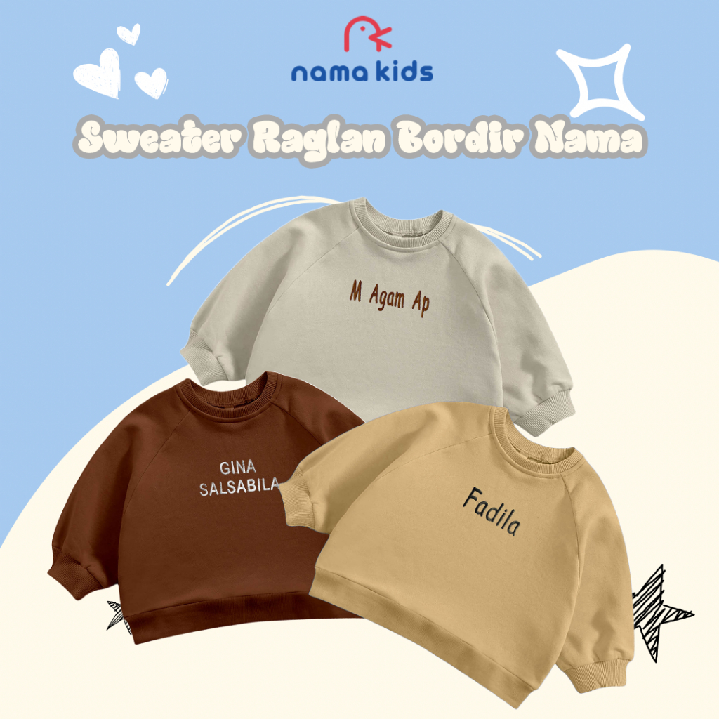 Jual Sweater nama anak bordir lucu sweater nama anak dan bayi switer ...