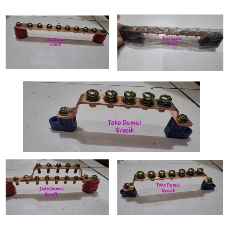 Jual Terminal Nol Busbar tembaga panel listrik 5 baut 6 baut 7 baut 8+5 ...