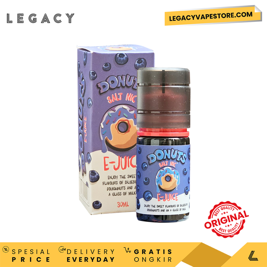 Jual Saltnic USA Donuts Blueberry 35MG - 30ml | Shopee Indonesia