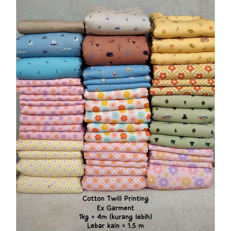 Jual Kain Katun Twill Printed Toyobo Print Shopee Indonesia