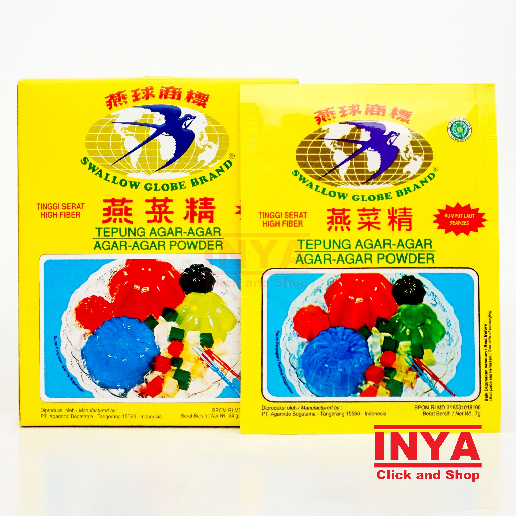 Jual Swallow Globe Brand Tepung Agar-Agar Rumput Laut - Seaweed Powder ...
