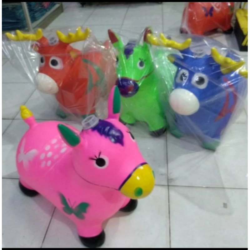 Jual mainan kuda karet sapi ,rusa dan kuda poni ada musik juga | Shopee ...