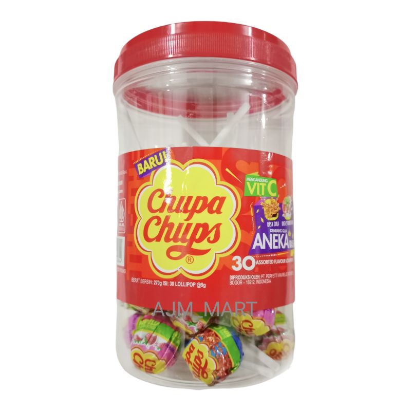 Jual Chupa Chups Permen Lollipop Loli Mix Rasa Cola dan Stoberi TOPLES ...