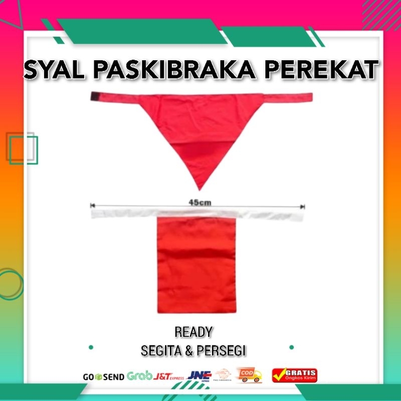 Jual Syal Paskibraka | Scraft Paskib Segita & Persegi Merah Putih Merah ...