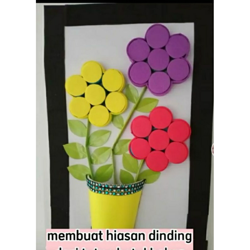 Jual Hiasan Dinding Dari Tutup Botol/Kerajinan Tangan/Tugas Prakarya/Tugas Sekolah | Shopee ...