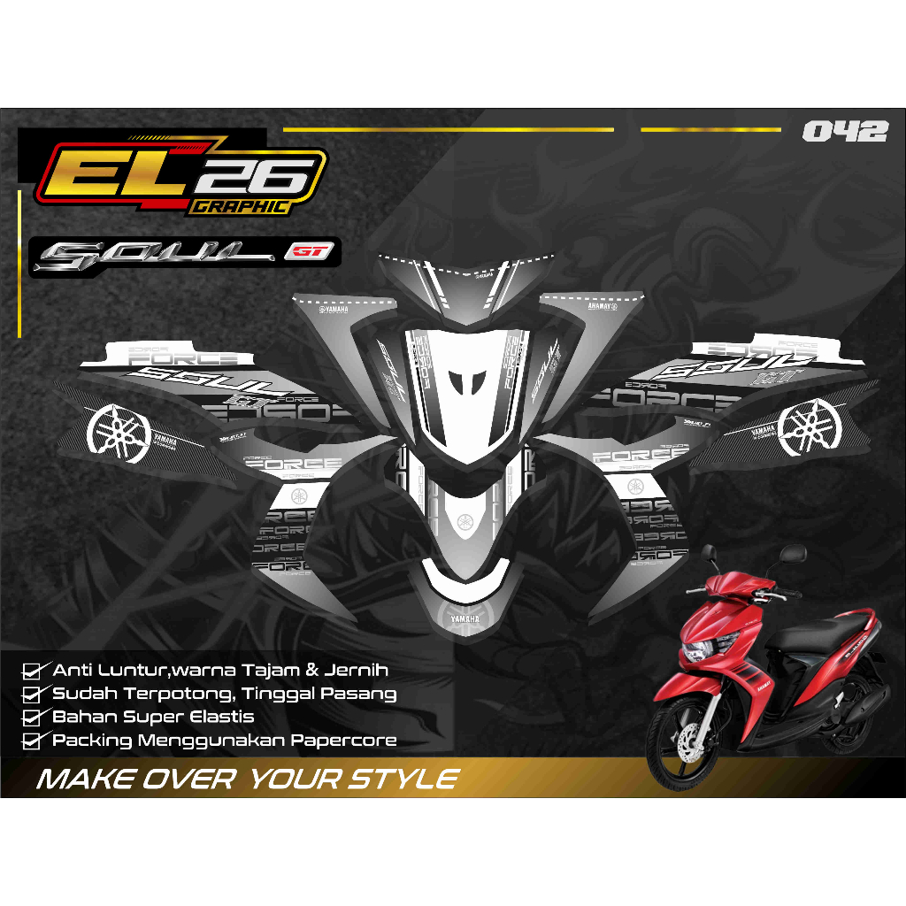 Jual Sticker Decal Full Body MIO SOUL GT - Sticker Decal MIO SOUL GT ...
