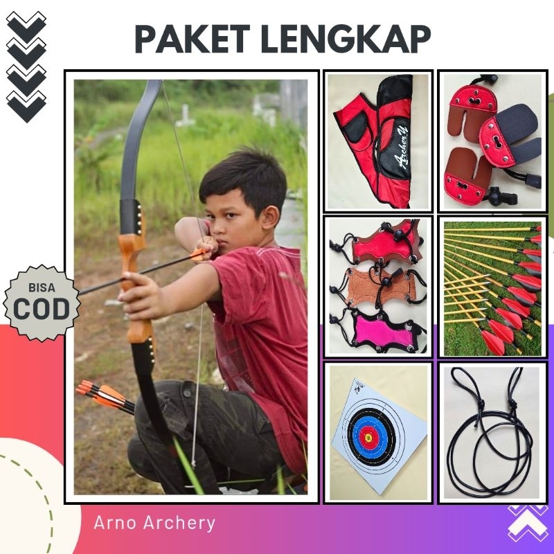 Jual Busur Panah Anak dan Pemula Paket Lengkap | Shopee Indonesia