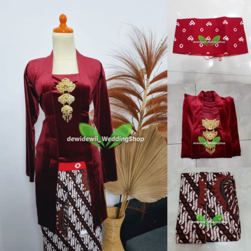 Jual [1 Set] Kebaya + Jarik Instan, Body panjang Cantik + Angkin ...