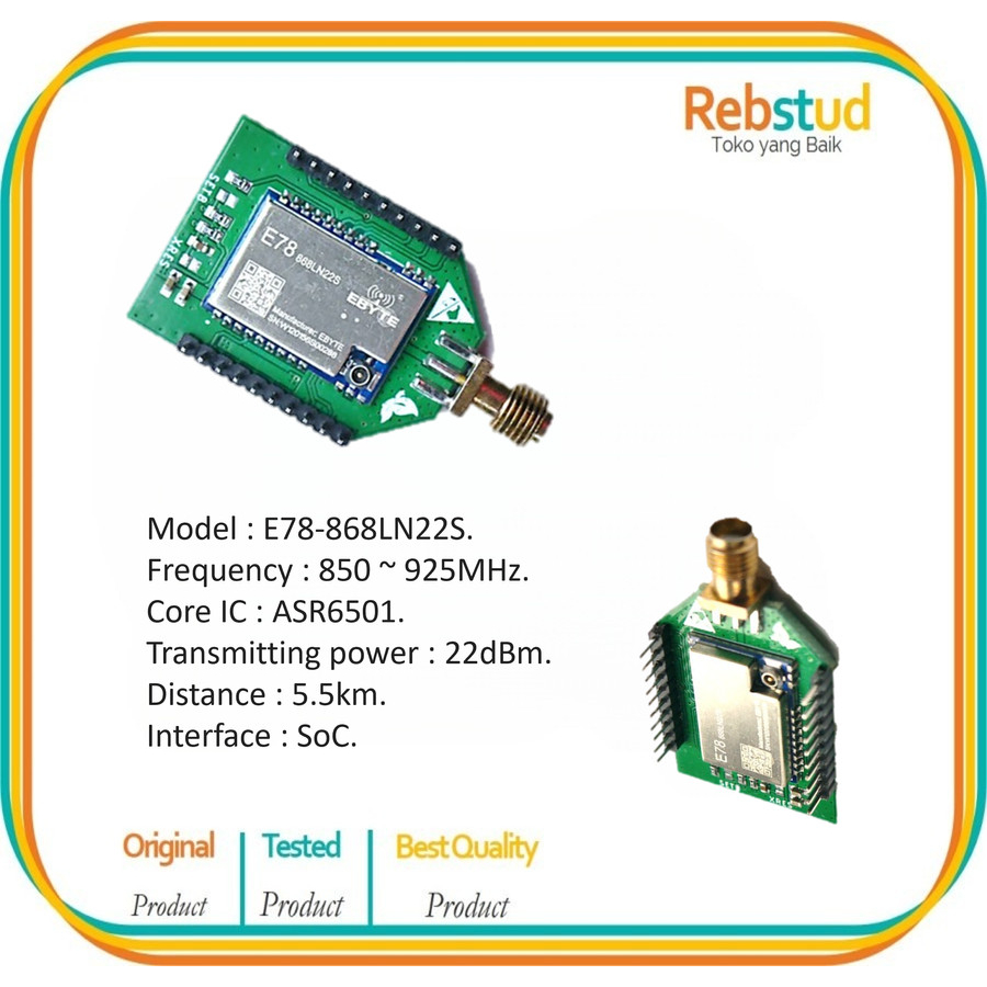 Jual LoRa Module ASR6501 AI Firmware Genaral Crystal Ebyte E78 925MHz 22dBm | Shopee Indonesia