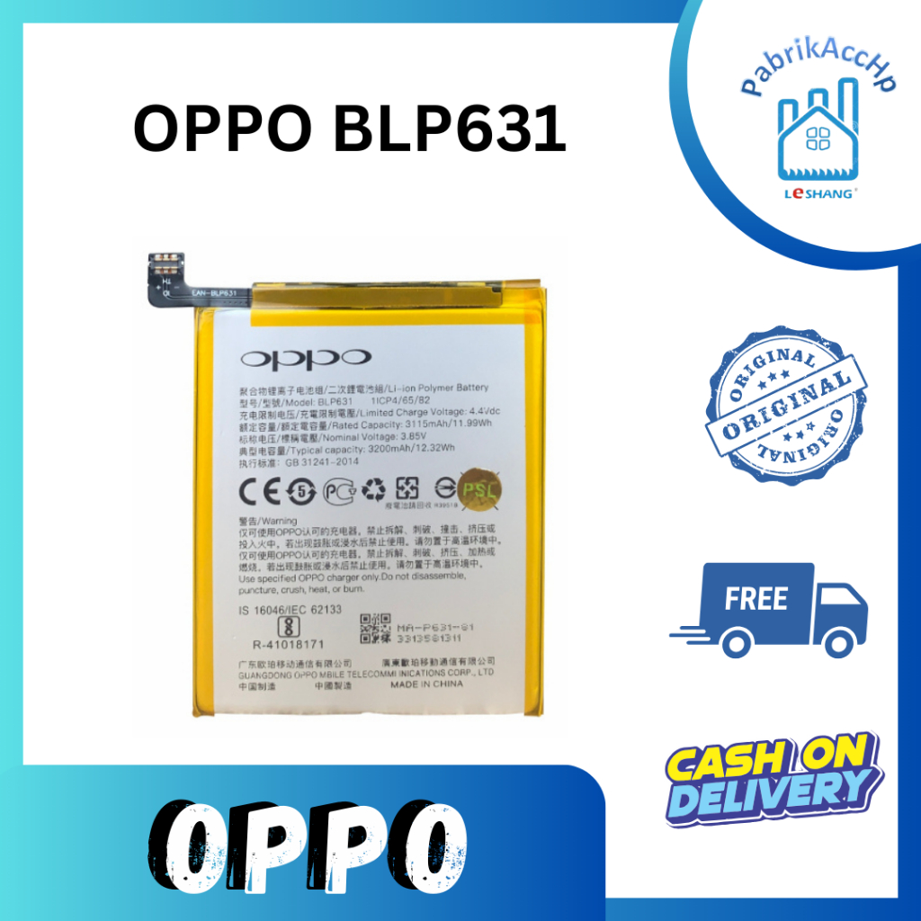 Jual Baterai OPPO BLP631 Plus A77 Original - Battery Tanam Original ...