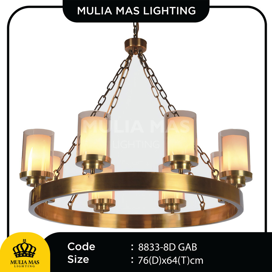 Jual Lampu Gantung Model Cangkang Art Deco Hias Ruang Tamu 8833-D8 GAB ...