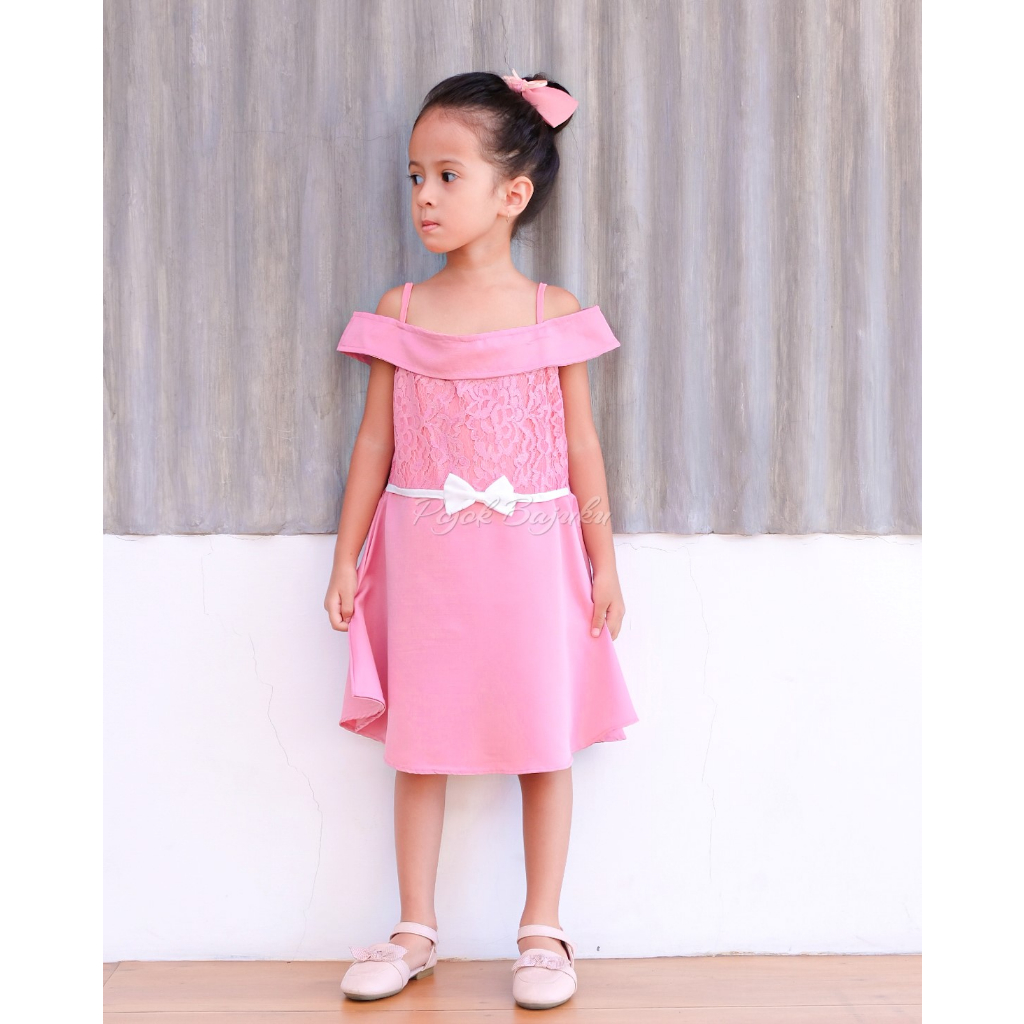 Jual Baju Gaun Anak Perempuan Model Balet Balerina Leher Sabrina Off Of ...